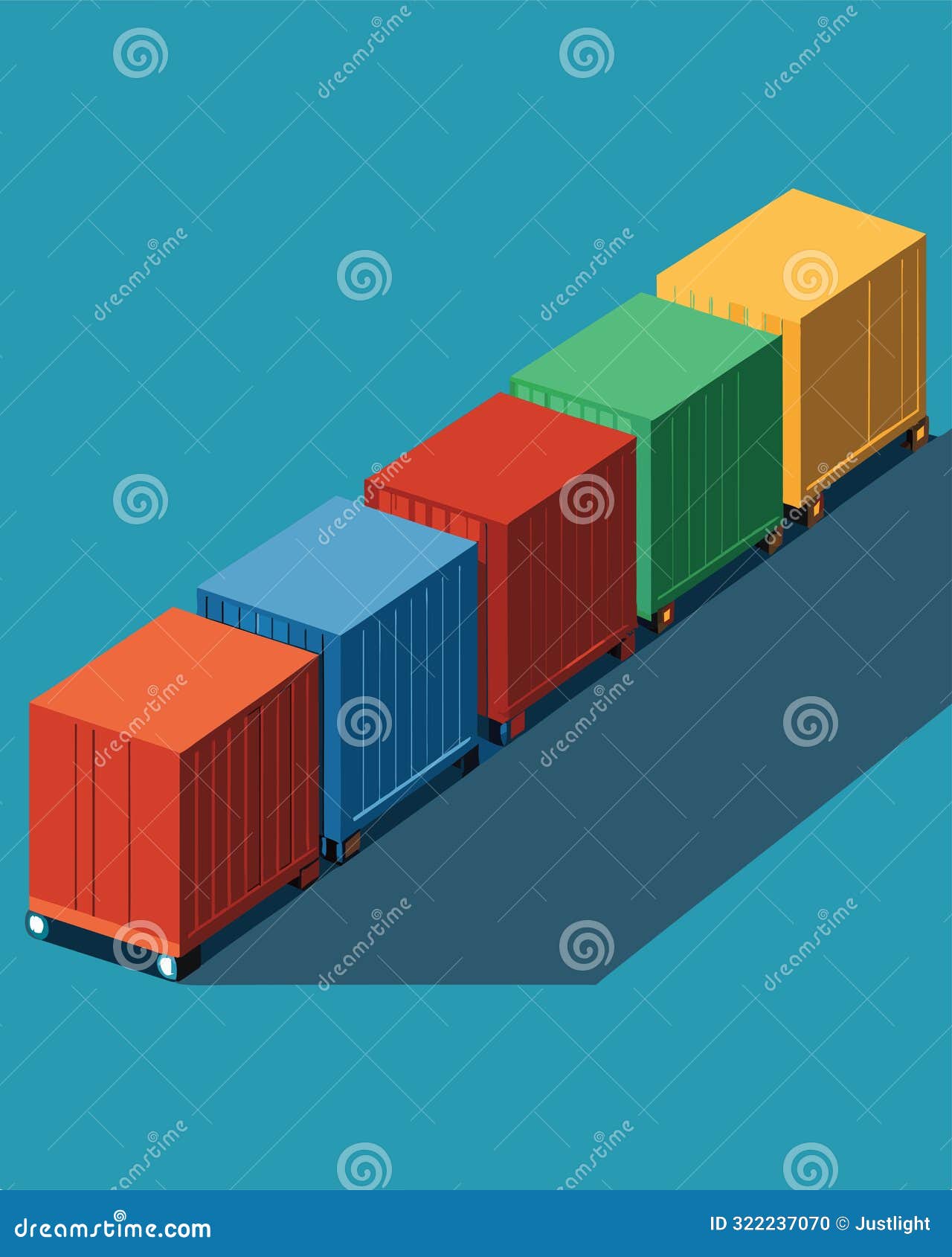 A Lineup of Empty Shipping Containers Indicating a Surplus of Goods ...