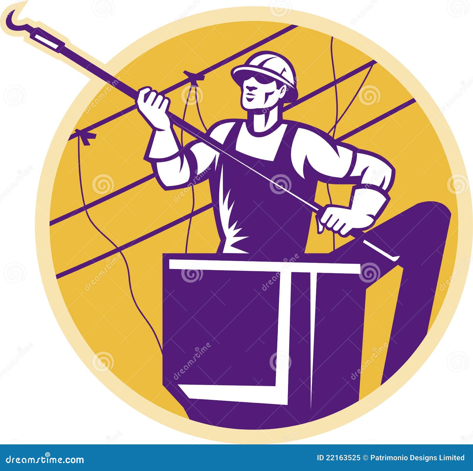 Lineworker Power Lineman Climbing Electric Pole Stock Photo ...