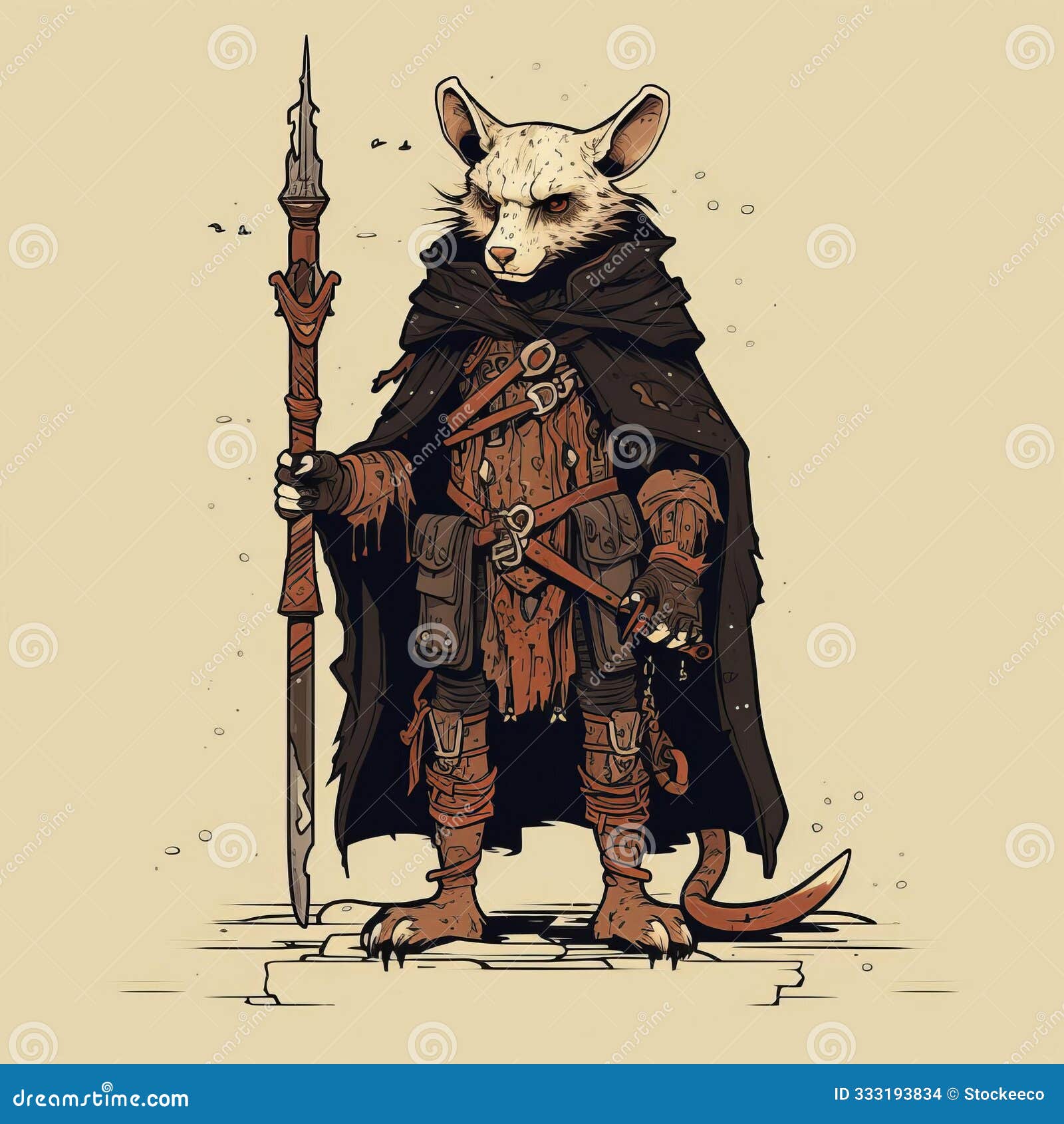 Medievalist Anthropomorphic Character Design in Mike Mignola Style ...