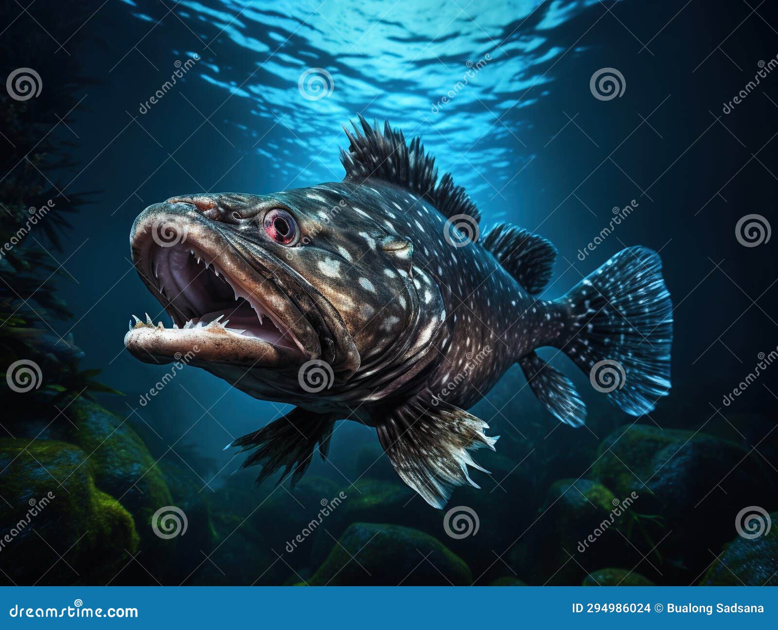 Lingcod stock illustration. Illustration of teeth, creativity - 294986024