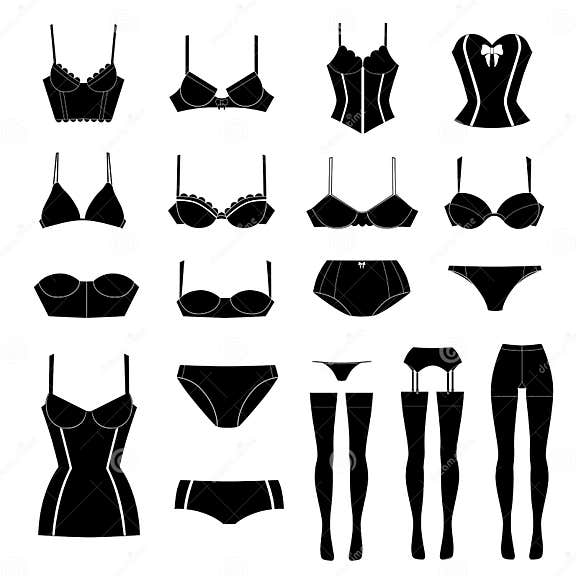 Lingerie Set Stock Vector Illustration Of Shopping Stockings 54072686