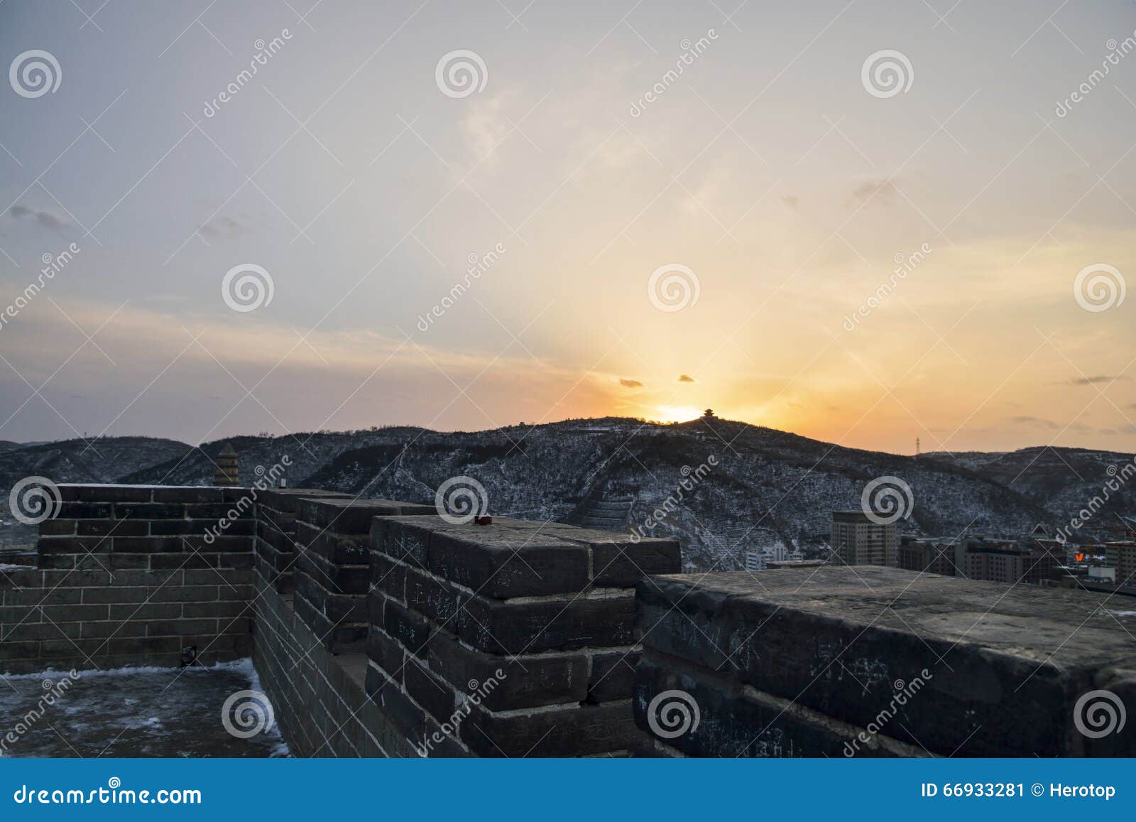 Lingering Light of the Setting Sun Stock Image - Image of snow ...