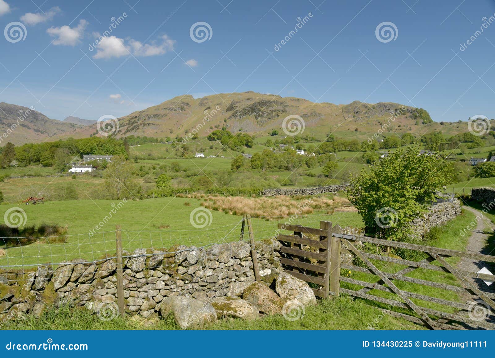 Lingmoor Fell Above Little Langdale in Lake District Stock Image ...