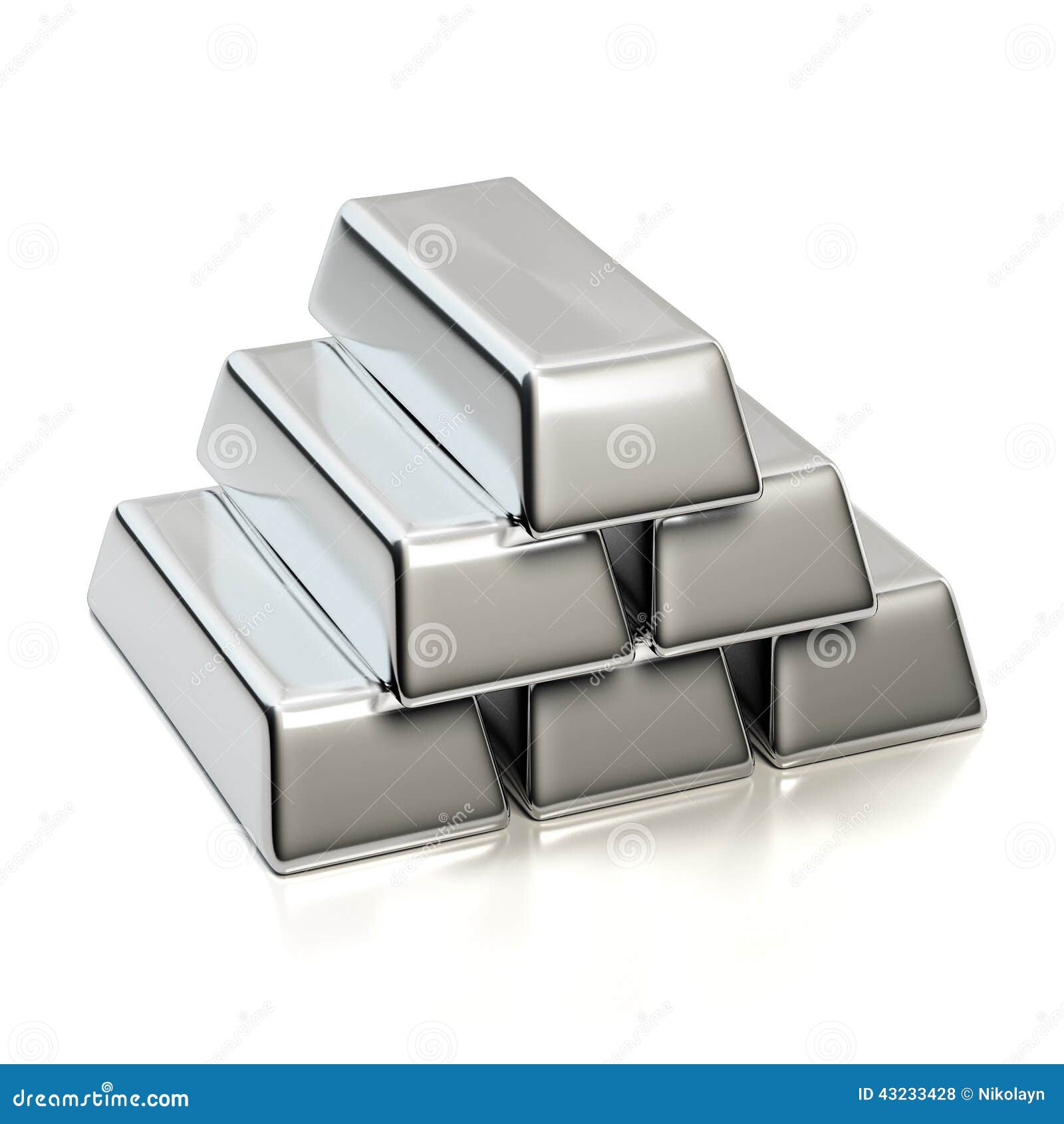 Lingotes de plata foto de archivo. Imagen de lingotes - 43233428