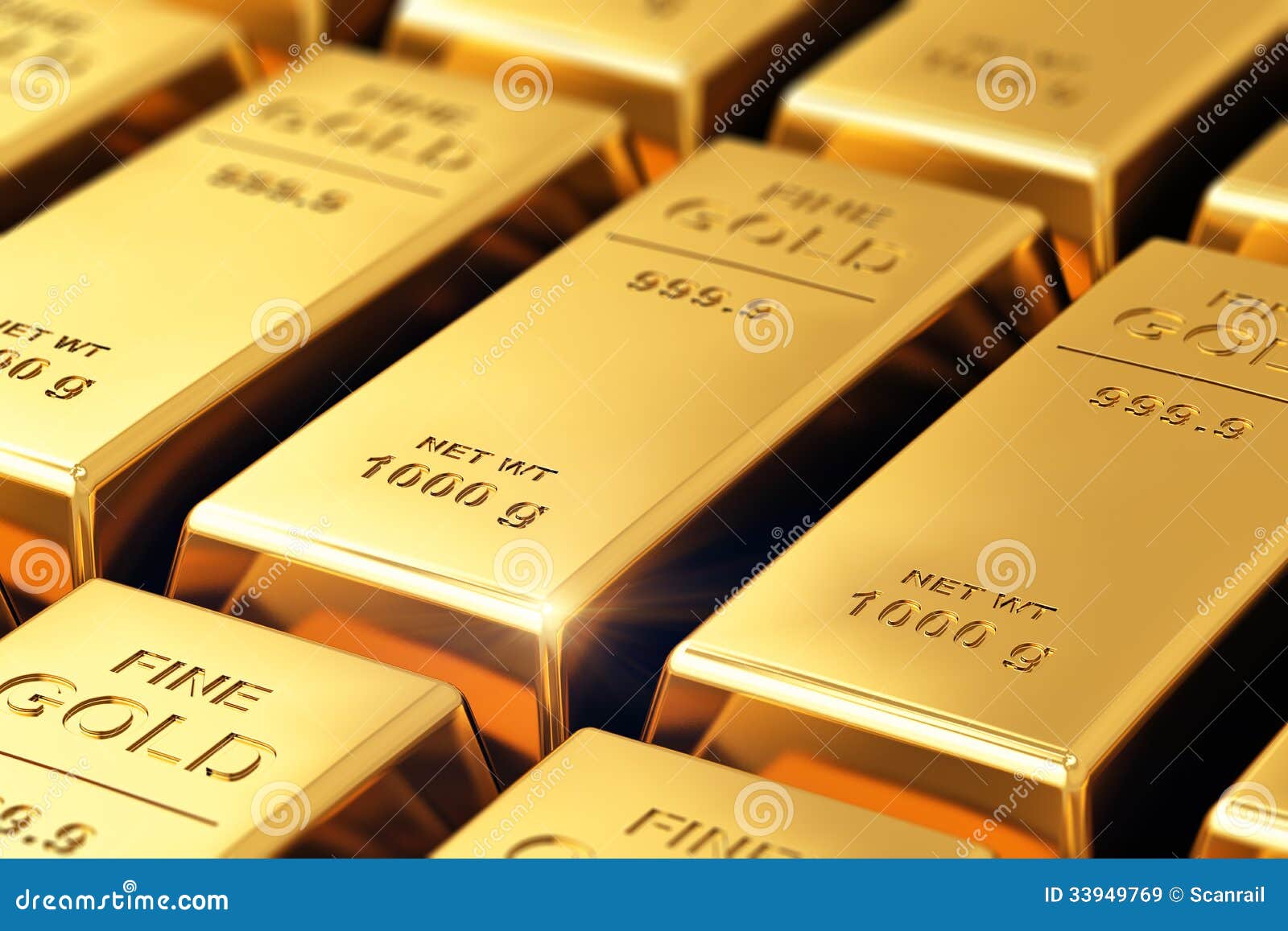 Lingots d'or illustration stock. Illustration du économie - 33949769