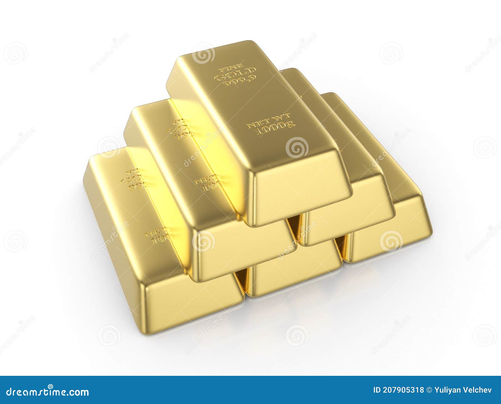 Lingots d'or illustration stock. Illustration du très - 207905318