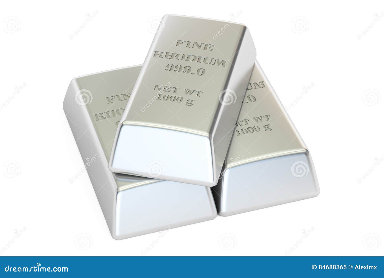 Lingots De Rhodium, Rendu 3D Illustration Stock - Illustration du ...