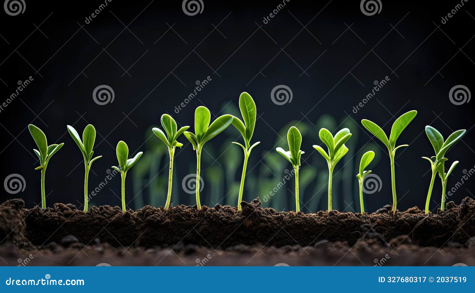 Lings seed sprouting stock illustration. Illustration of nurture ...