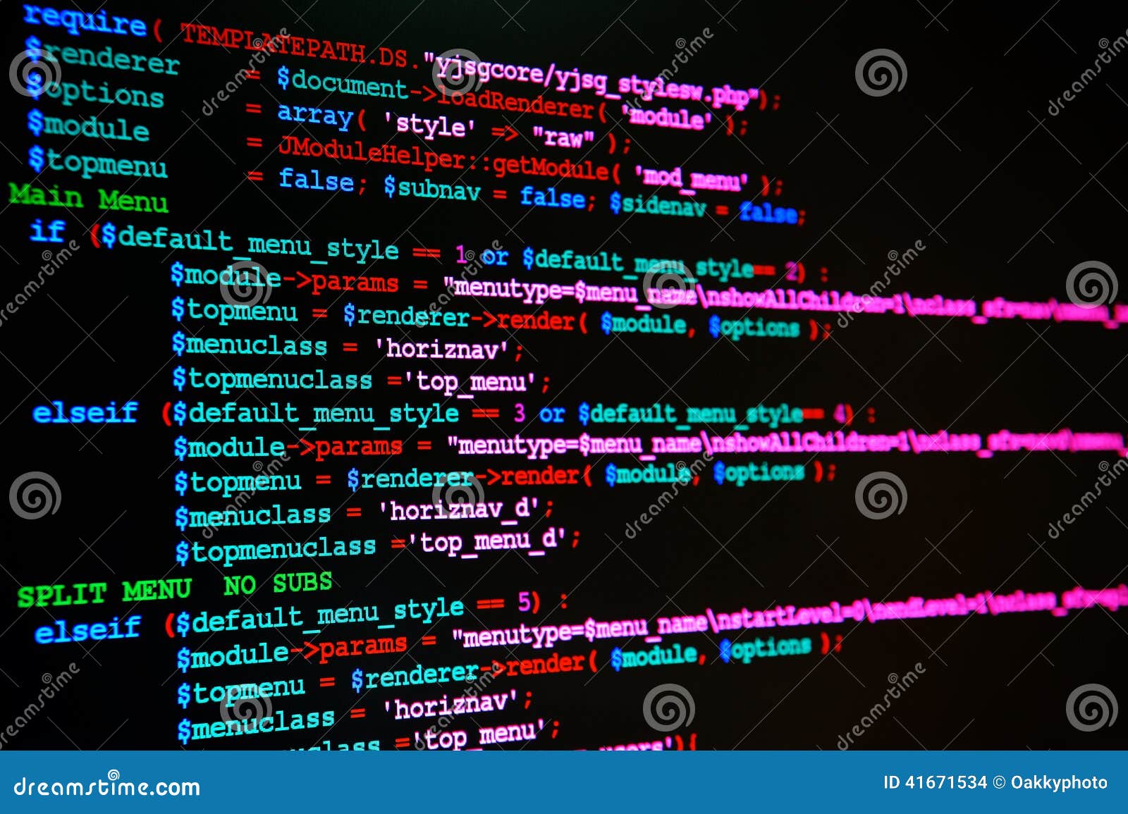 Linguaggio Di Programmazione Del Sito Web Fotografia Stock - Immagine ...