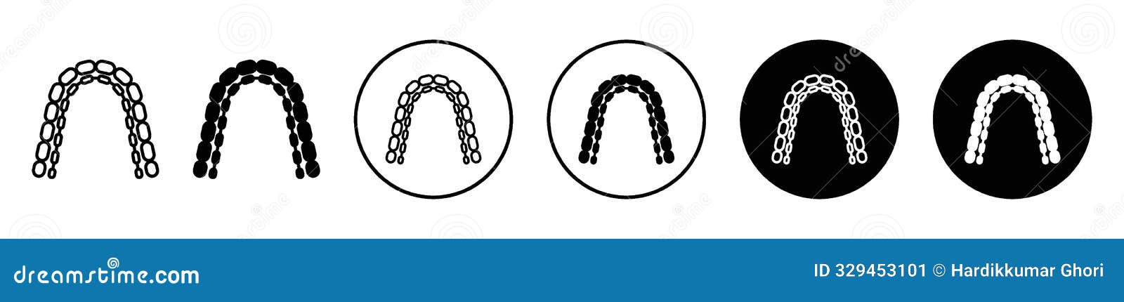 Lingual Braces Logo Sign Vector Outline | CartoonDealer.com #326038843