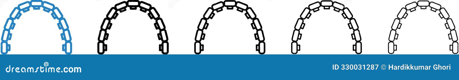 Lingual Braces Icon Vector Set on White Background Stock Vector ...