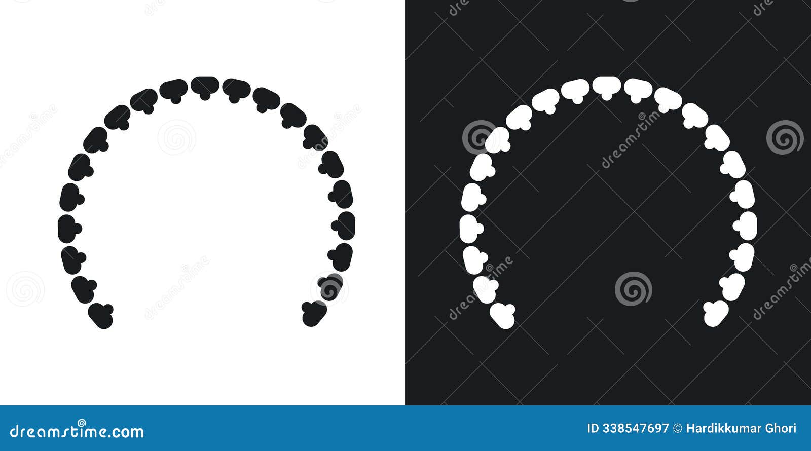 Lingual Braces Icon Black Line Art Vector Logo Set | CartoonDealer.com ...