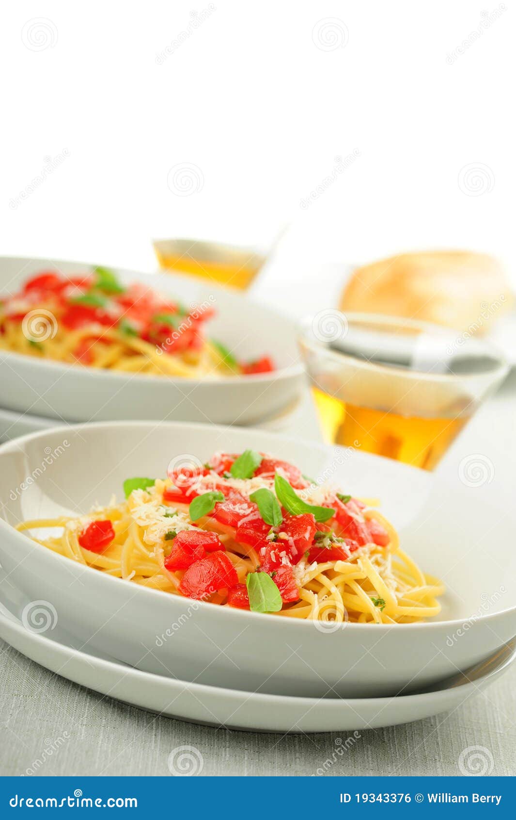 Linguini stock photo. Image of lunch, dinner, basil, meal - 19343376