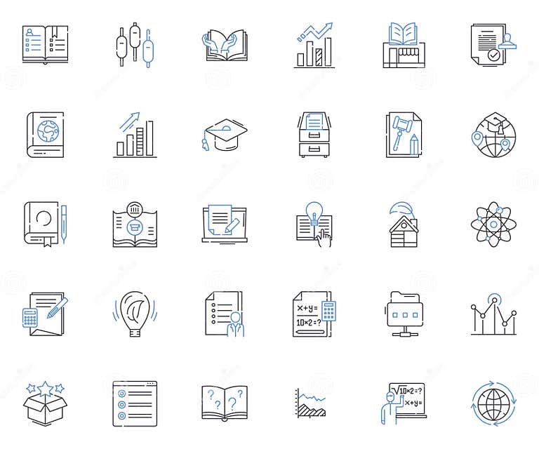 Linguistic Analysis Line Icons Collection. Phtics, Morphology, Syntax ...