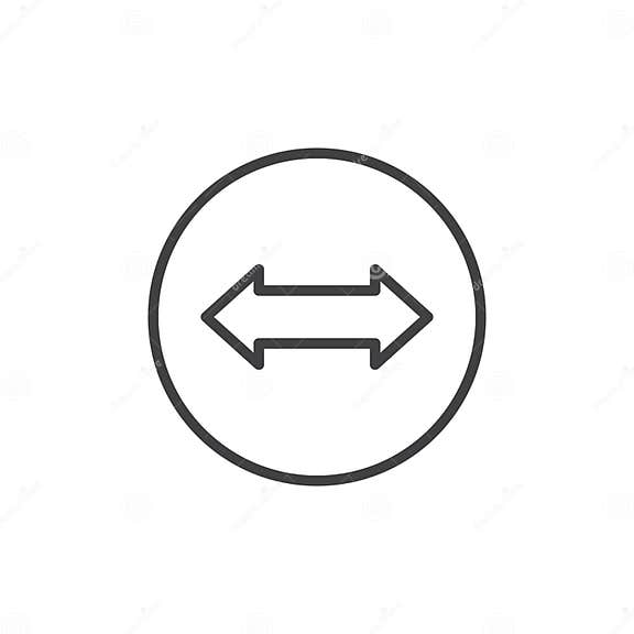 Linha ícone Da Seta Esquerda E Direita Ilustração do Vetor - Ilustração ...