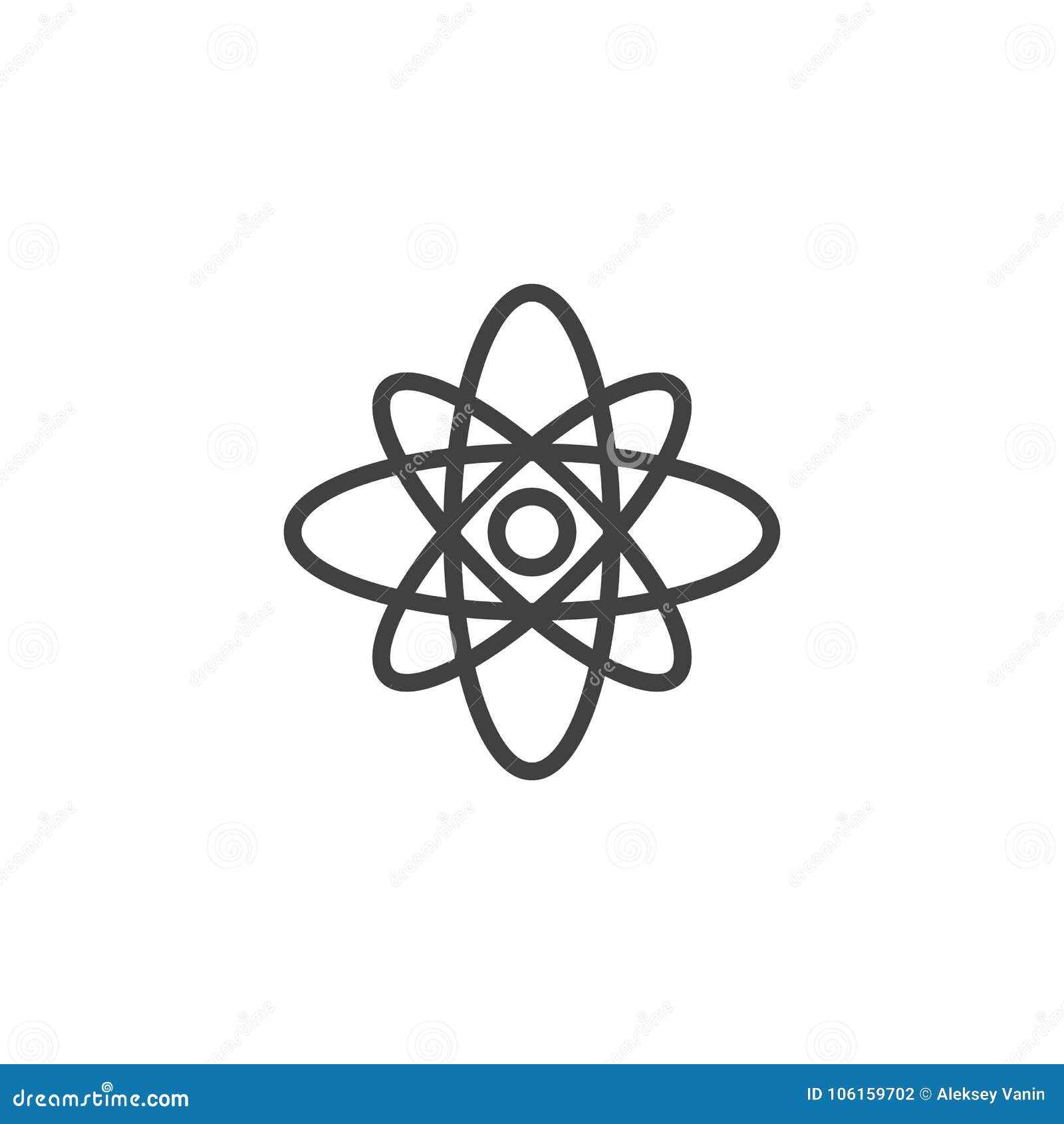 Linha ícone Do átomo Da Química Ilustração do Vetor - Ilustração de ...