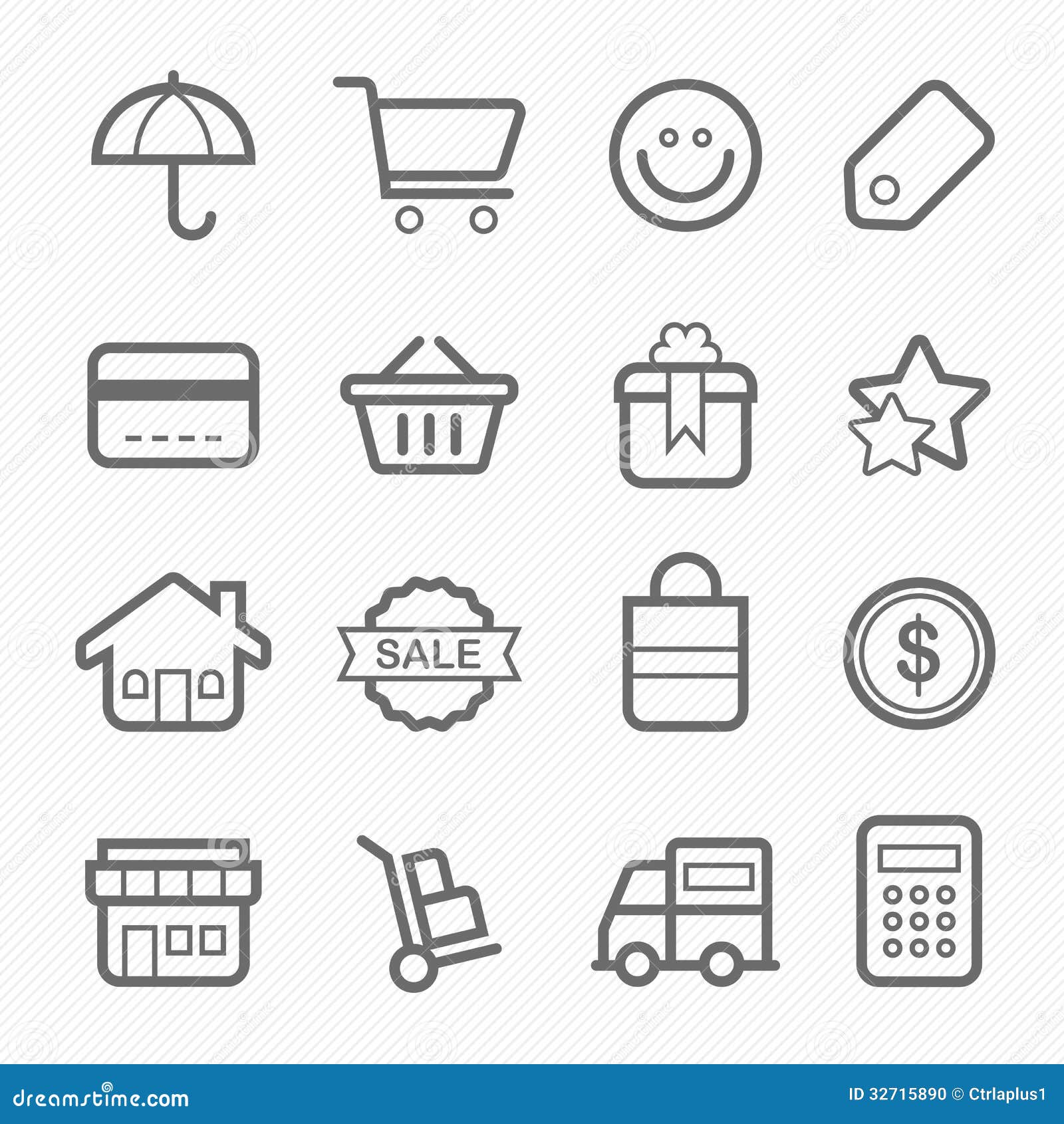 Linha ícone Do Símbolo Da Compra Ilustração do Vetor - Ilustração de ...