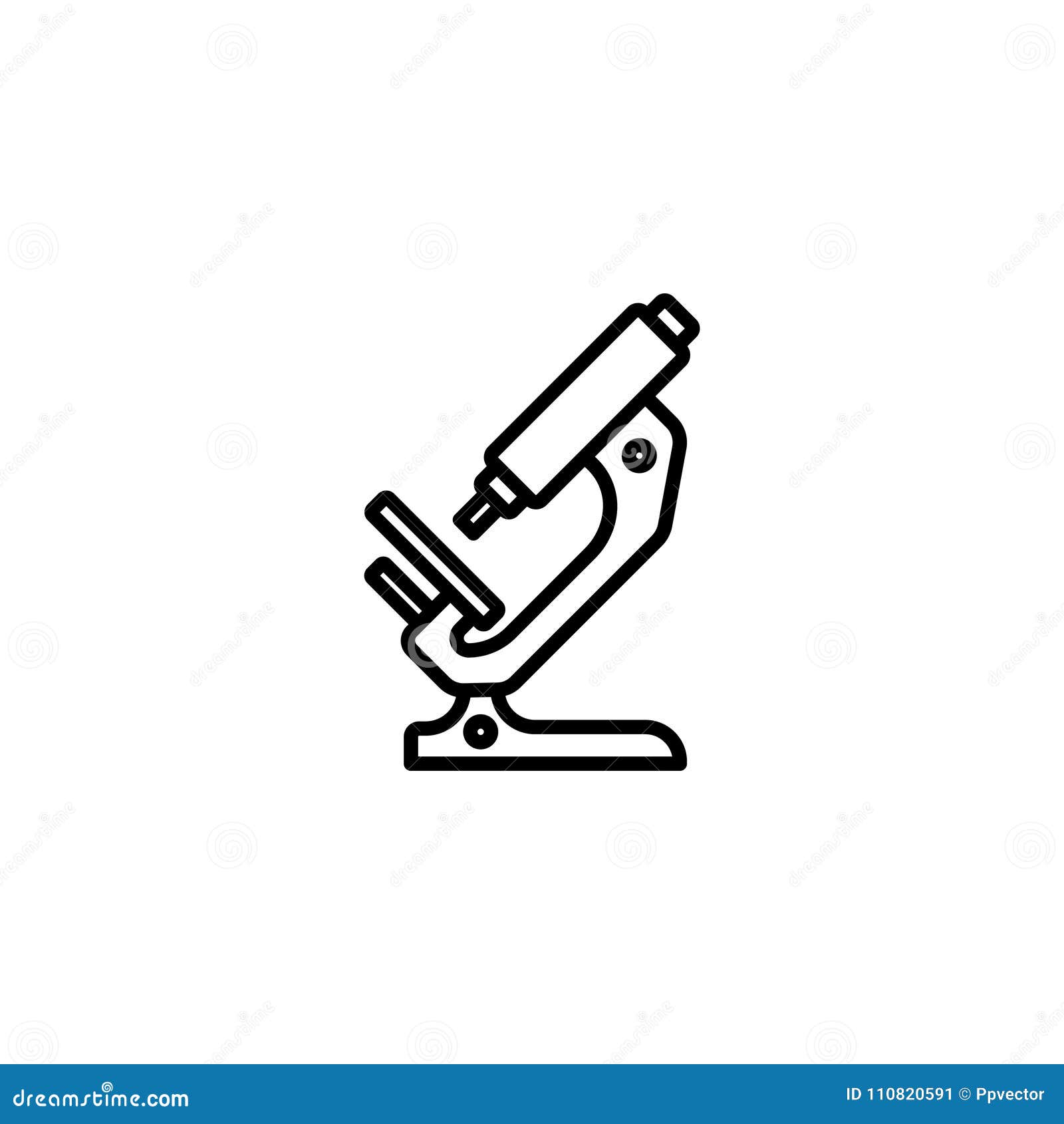 Linha ícone Sinal Do Símbolo Do Microscópio Ilustração do Vetor ...