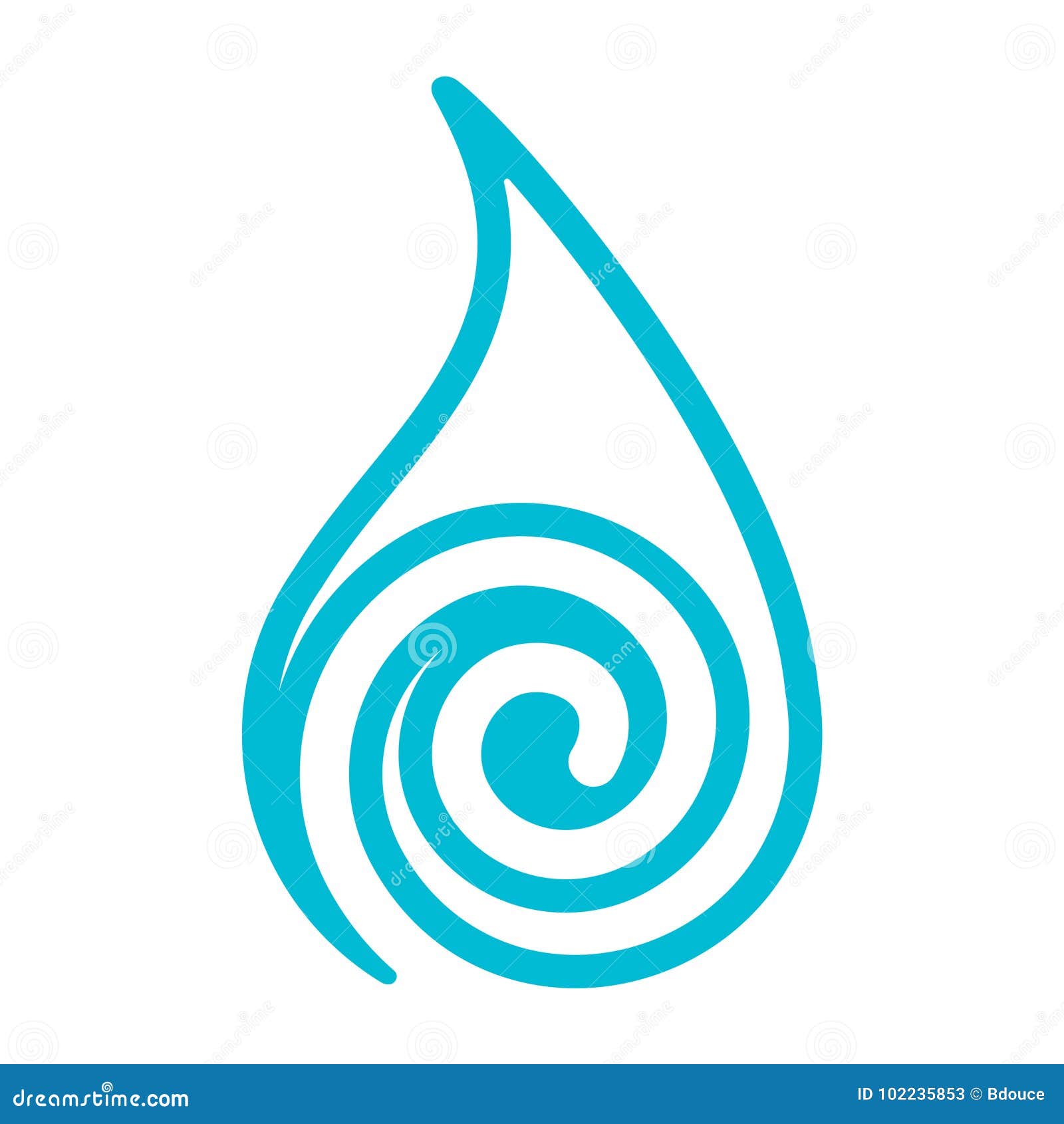 Linha Abstrata Símbolo Da água Ilustração do Vetor - Ilustração de ...