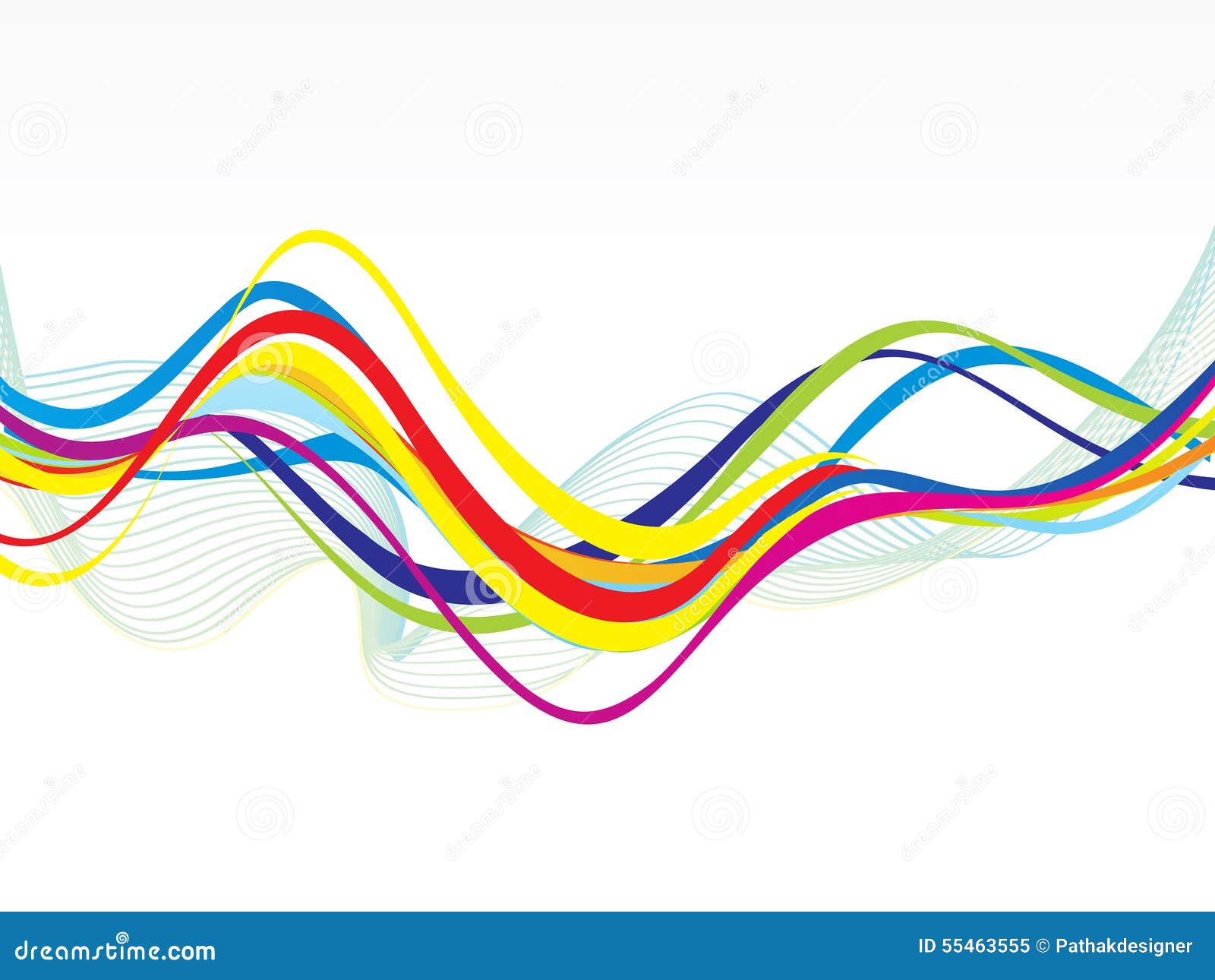 Linha Colorida Abstrata Fundo Da Onda Ilustração do Vetor - Ilustração ...