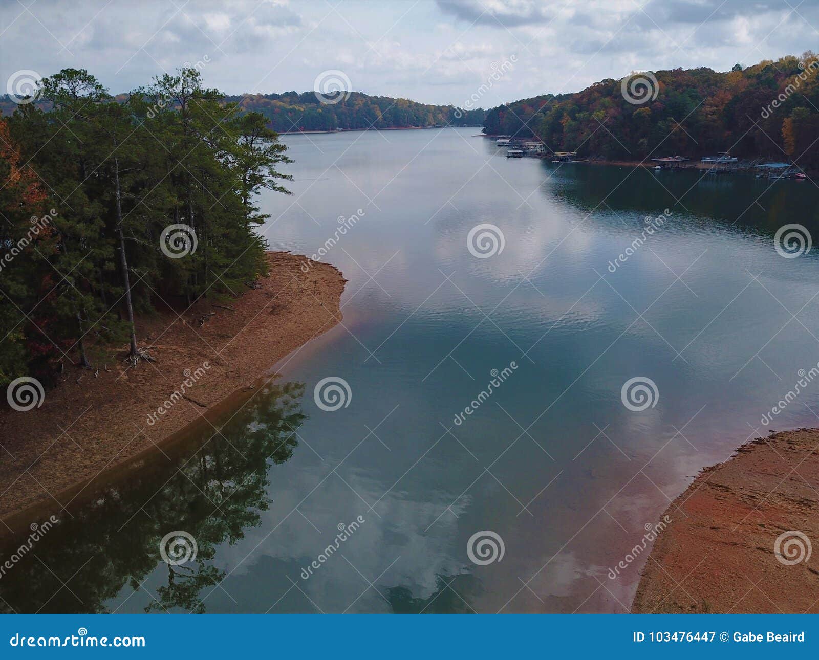 Linha Da Costa De Lanier Do Lago De Cima De Imagem de Stock - Imagem de ...