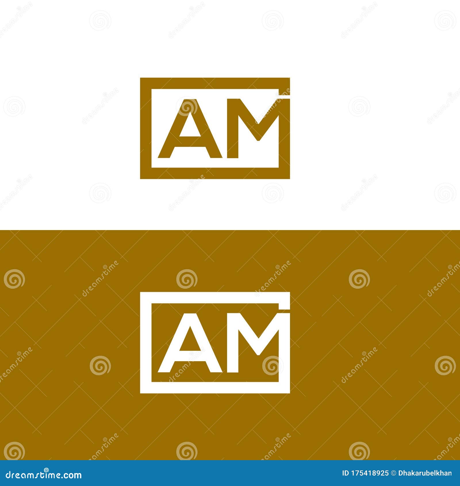 Linha De Logotipo Da Letra am Ilustração do Vetor - Ilustração de azul ...