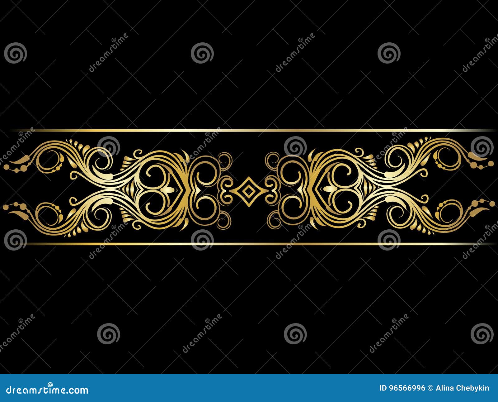 Linha Indiana Beira Do Ouro Da Arte Ilustração do Vetor - Ilustração de ...