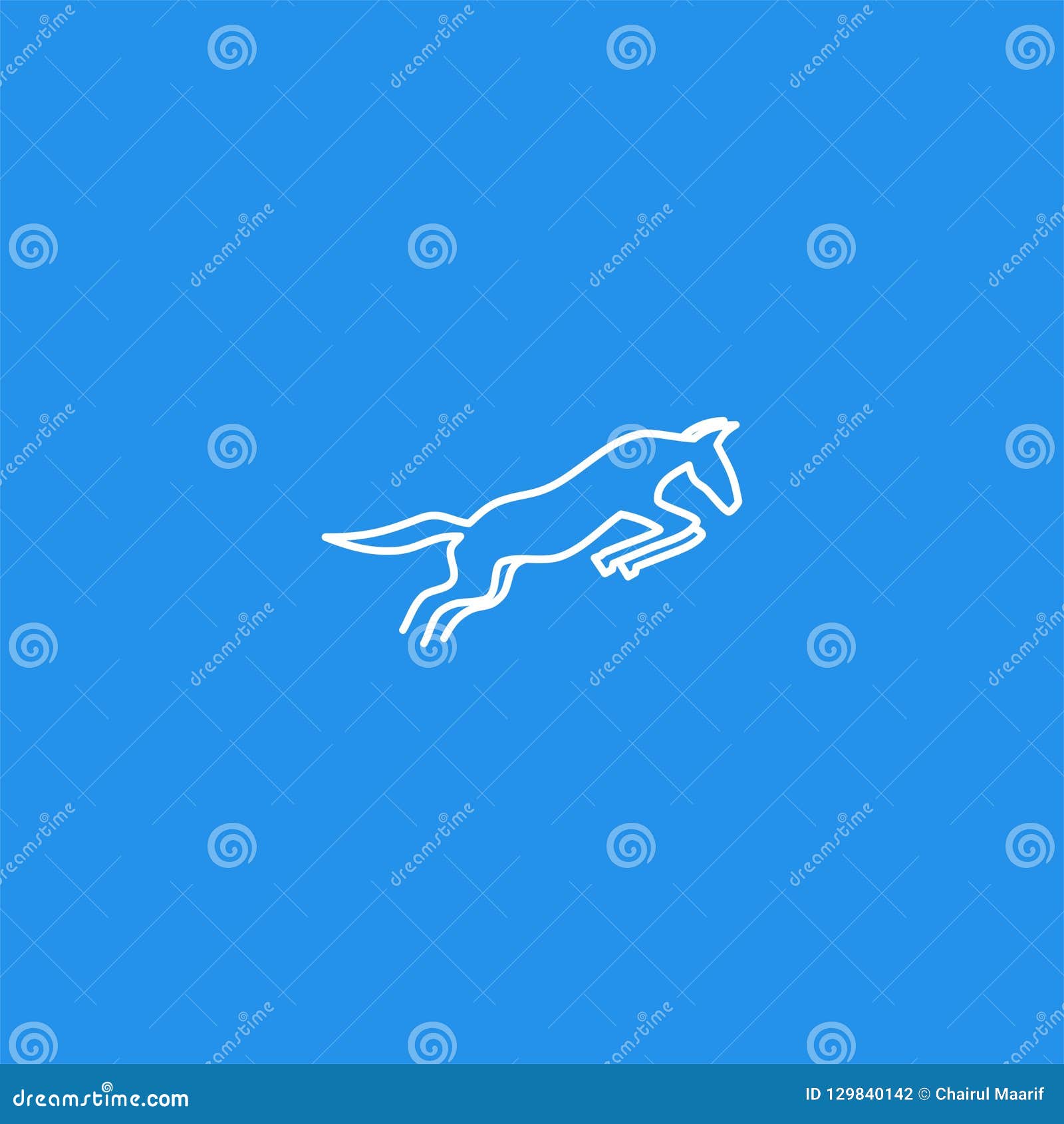 Linha Projeto Do Logotipo Da Mula Da Arte Fotografia Editorial ...