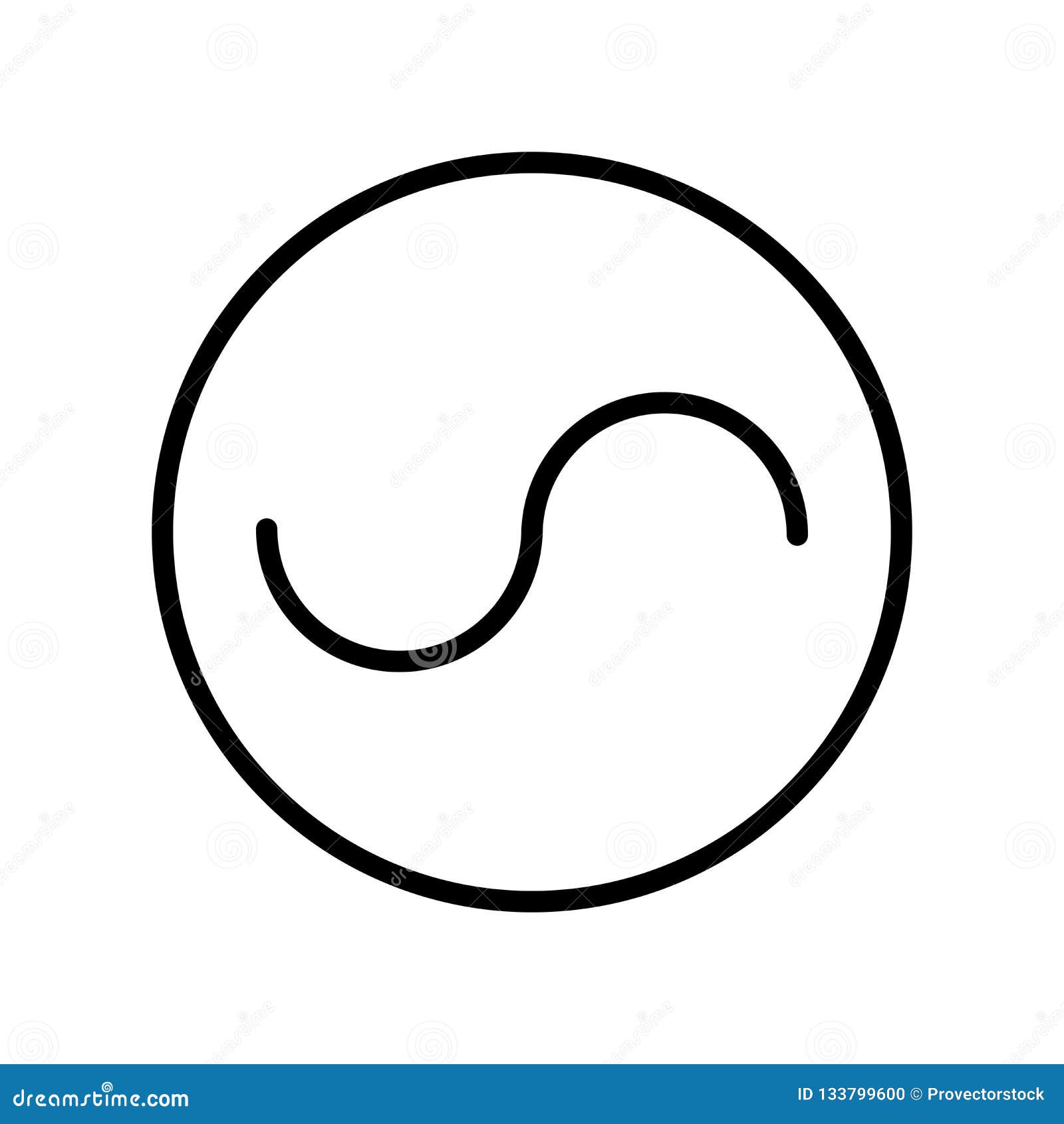 Linha Vetor Da Curva Do ícone Isolado No Fundo Branco, Linha Da Curva ...