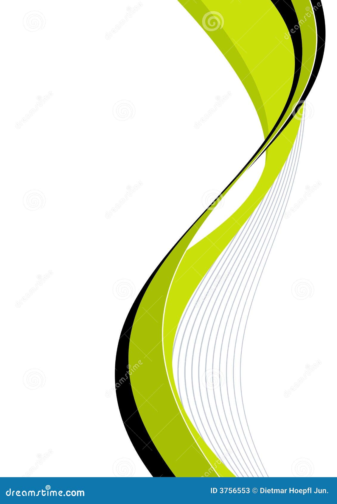 Linhas curvadas verde ilustração stock. Ilustração de pastel - 3756553