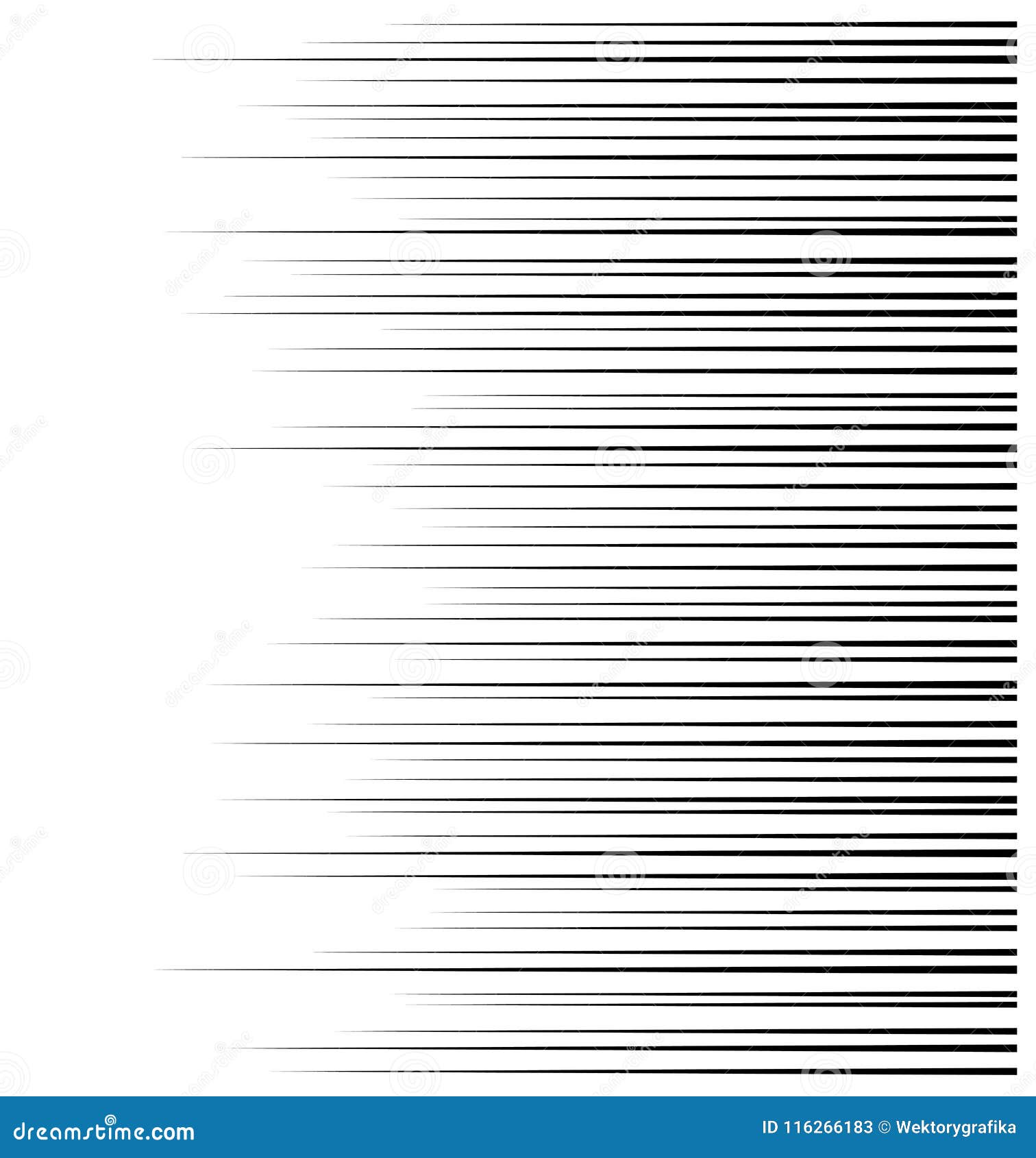 Linhas Da Velocidade Do Movimento Horizontal Para A Banda Desenhada