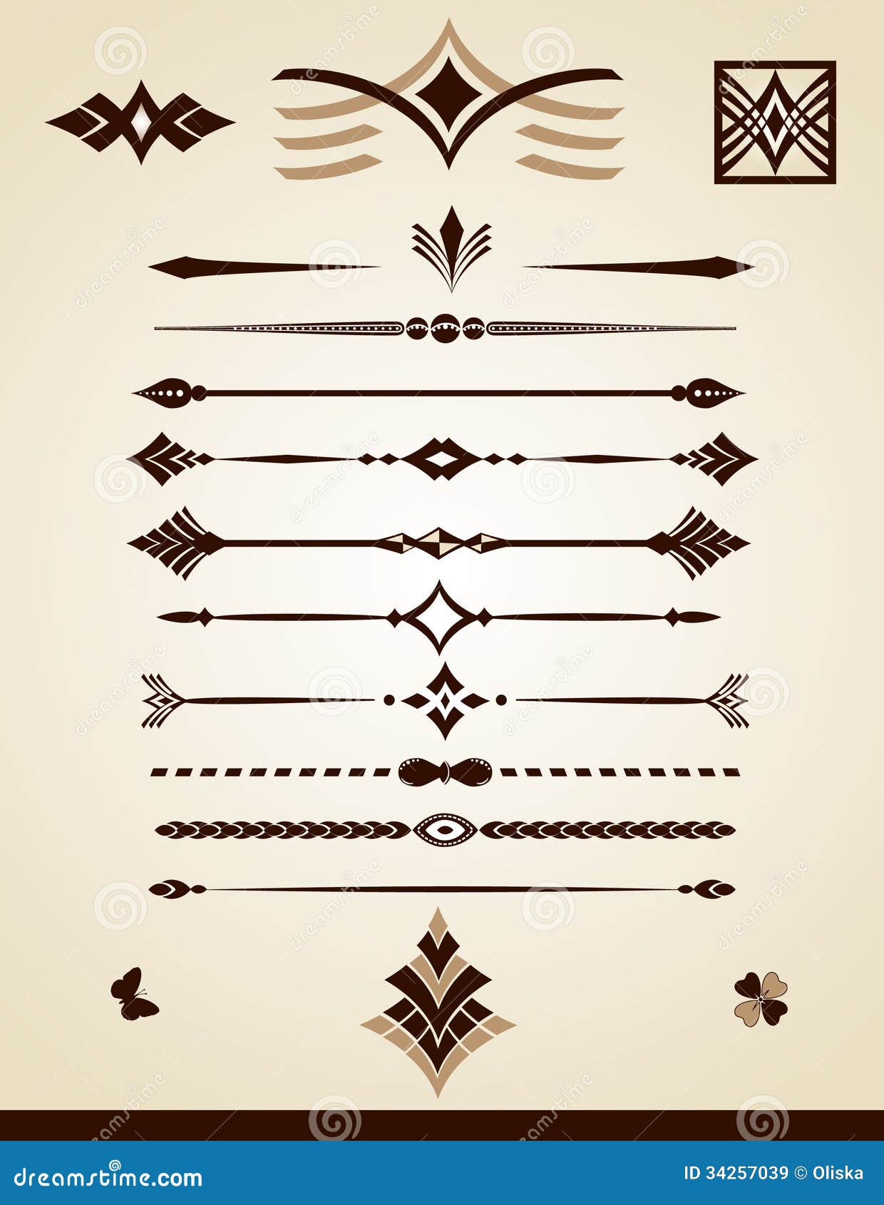 Linhas De Divisão Do Texto E Do Parágrafo Ilustração do Vetor ...