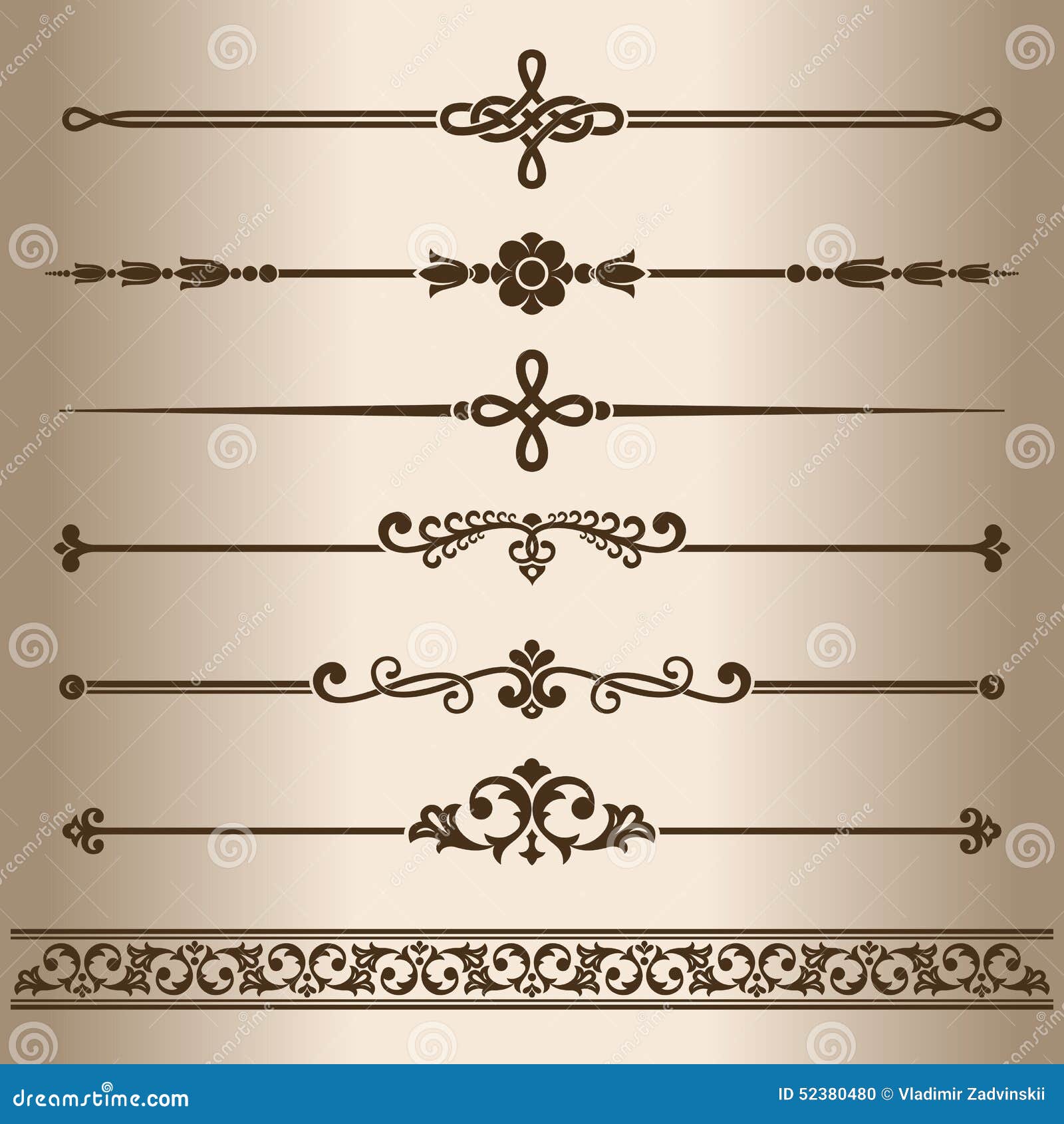 Linhas decorativas ilustração do vetor. Ilustração de linhas - 52380480