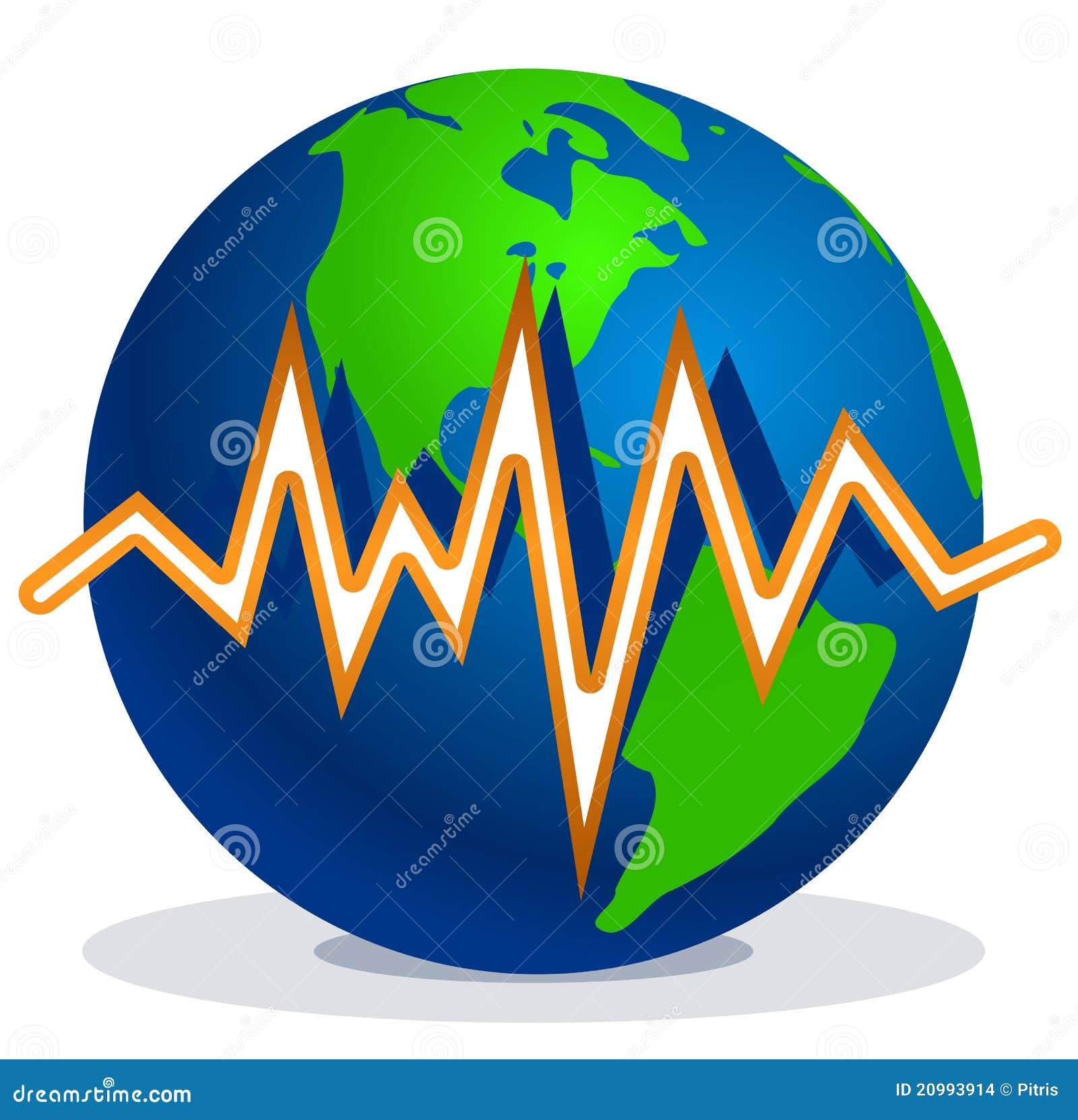 Linhas Do Terramoto Da Terra Ilustração do Vetor - Ilustração de ...