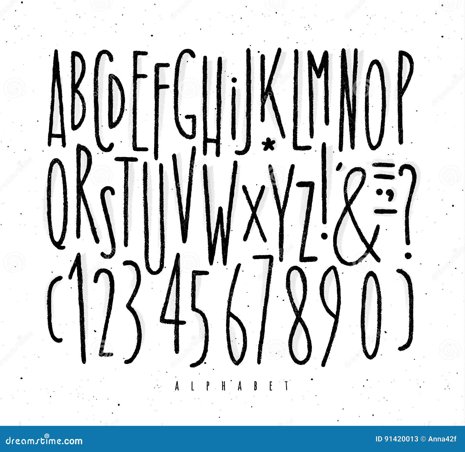 Linhas Retas Fonte Do Alfabeto Ilustração do Vetor - Ilustração de ...