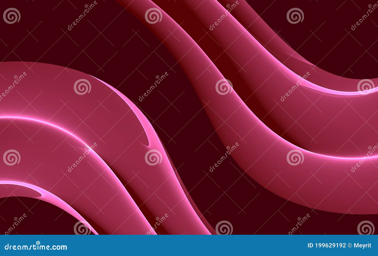 Linhas Rosas Abstratas Curvas Num Fundo Cor-de-rosa Ilustração Stock ...