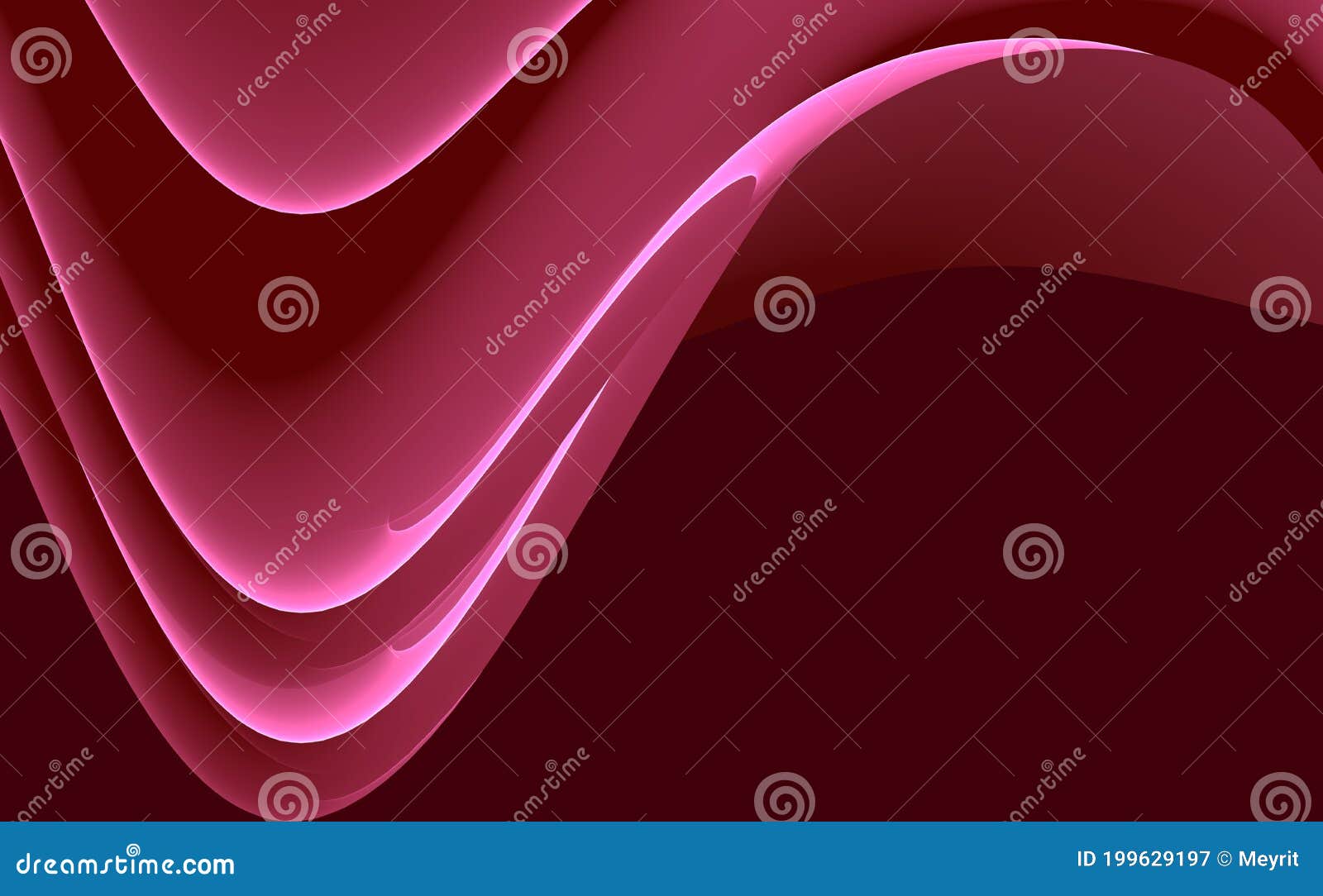 Linhas Rosas Abstratas Curvas Num Fundo Cor-de-rosa Ilustração Stock ...