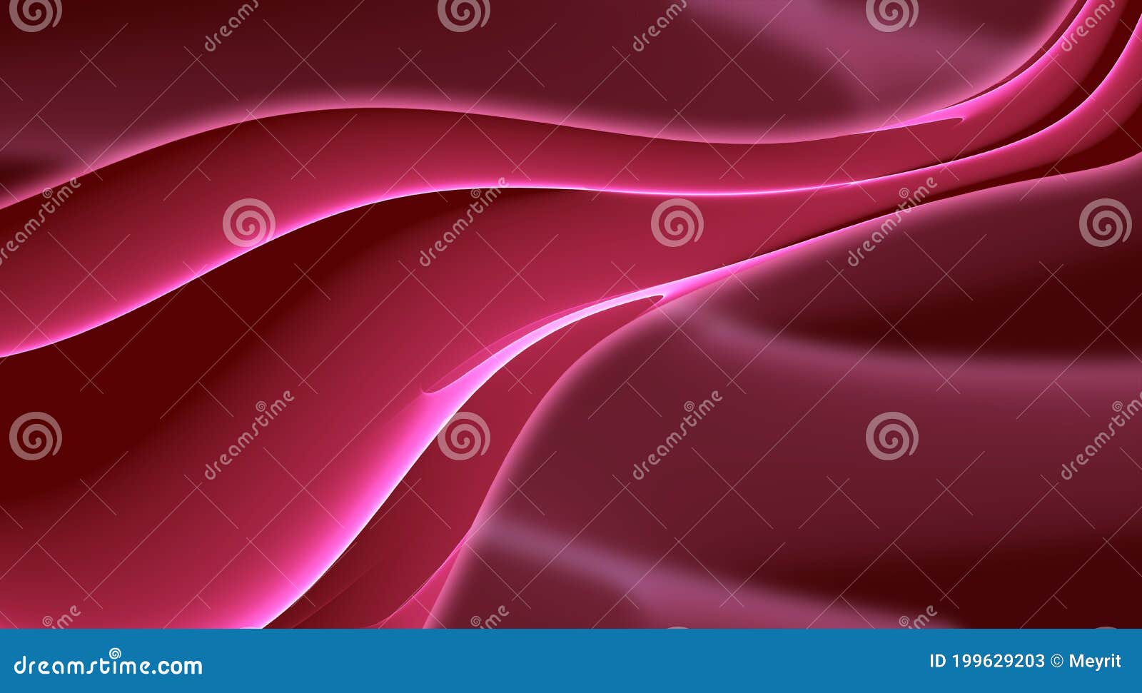 Linhas Rosas Abstratas Curvas Num Fundo Cor-de-rosa Ilustração Stock ...