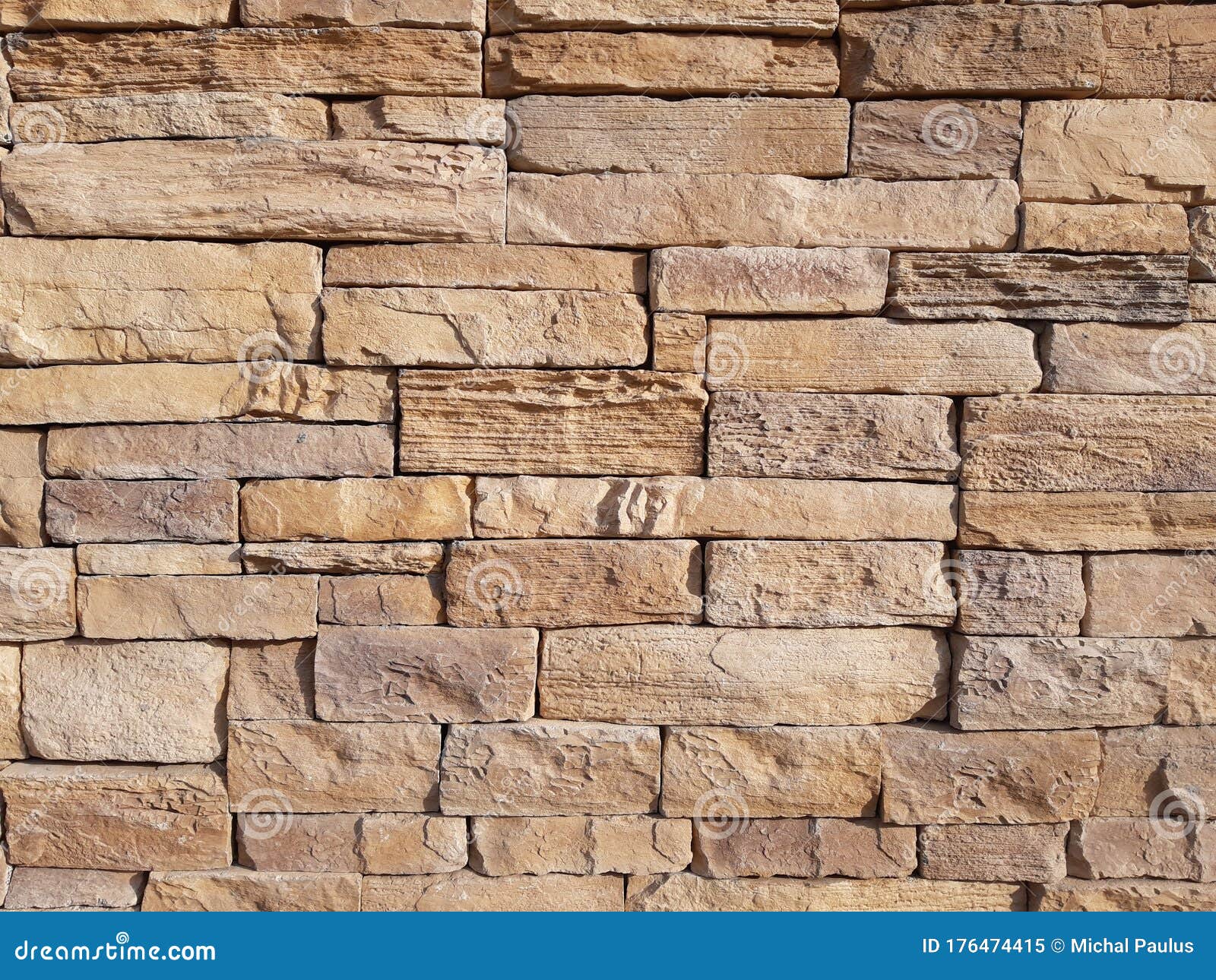 Lining Building Like Stones Beige Marl Imitation Concrete Stock Image ...