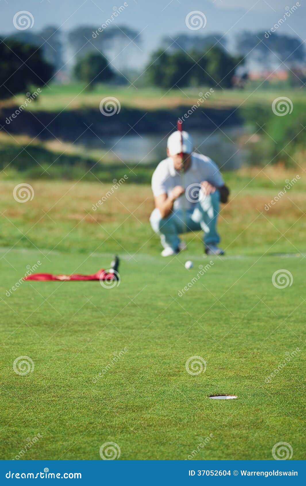 Lining up putt stock photo. Image of person, lifestyle - 37052604