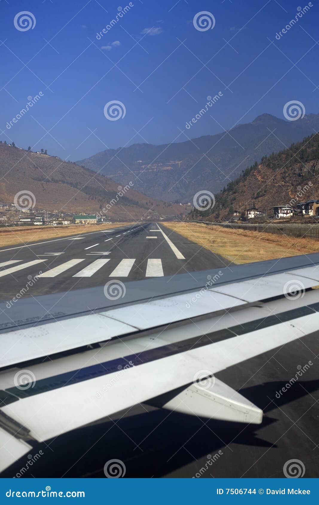 Lining up on the runway stock photo. Image of boeing, mountain - 7506744