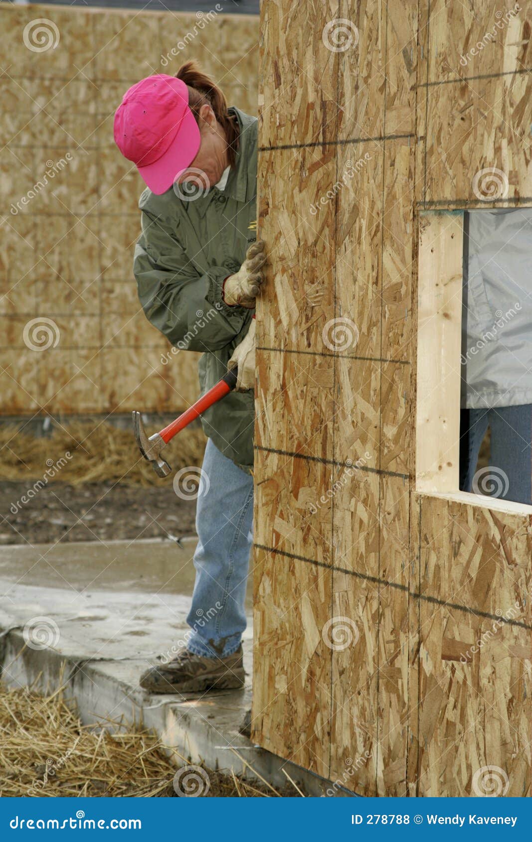 Lining Up the Wall To the Foundation Stock Photo - Image of framework ...