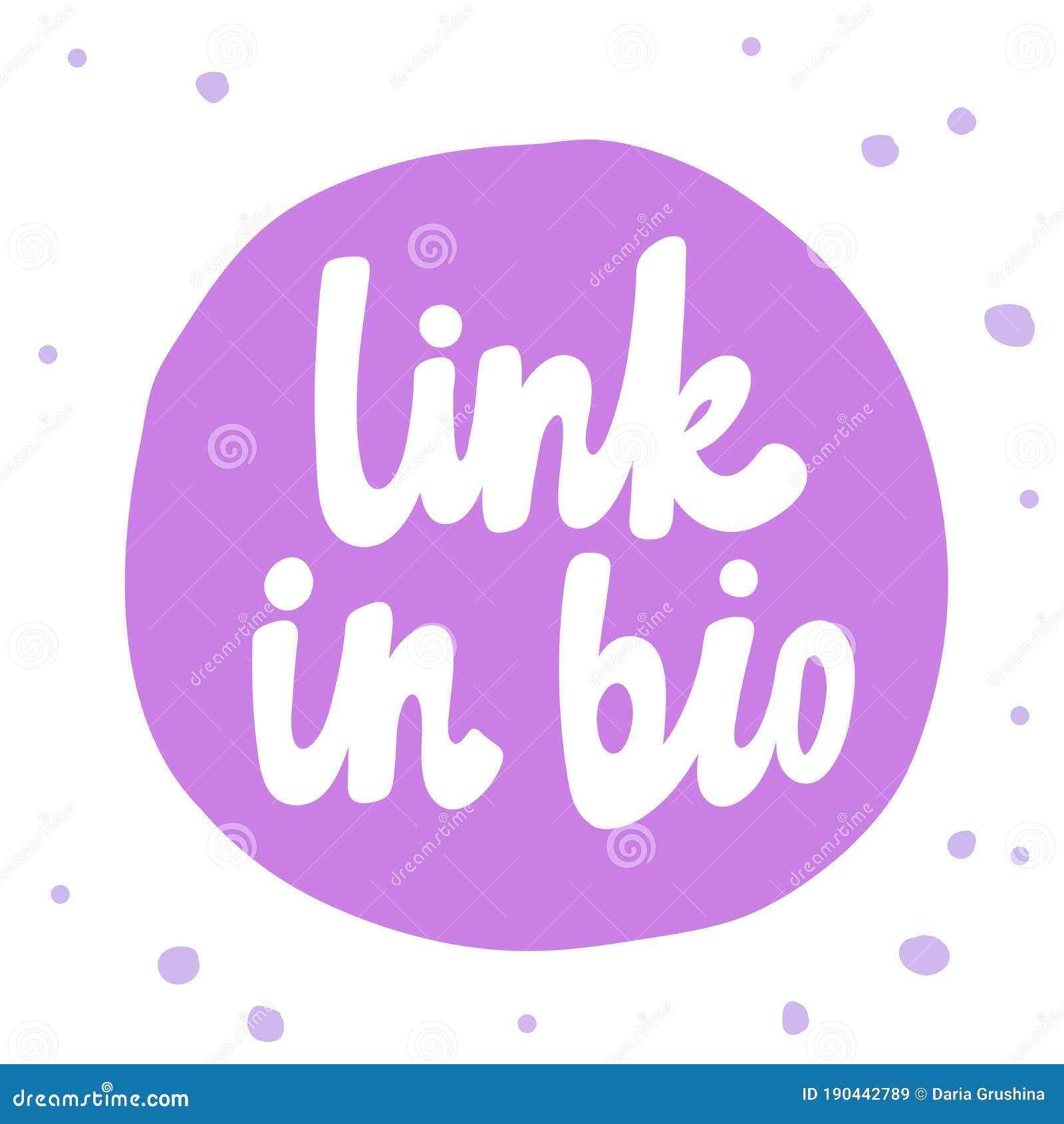 Link in Bio. Sticker for Social Media Content. Vector Hand Drawn ...