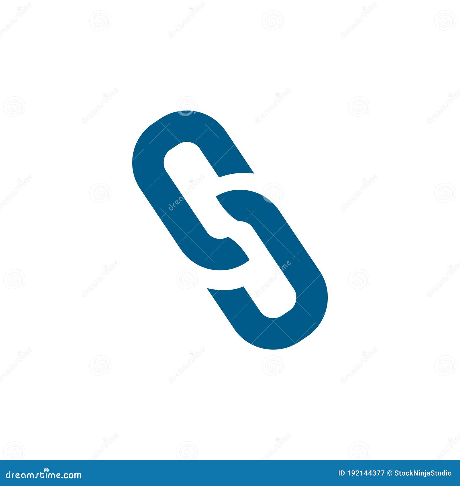 Link Blue Icon on White Background. Blue Flat Style Vector Illustration ...