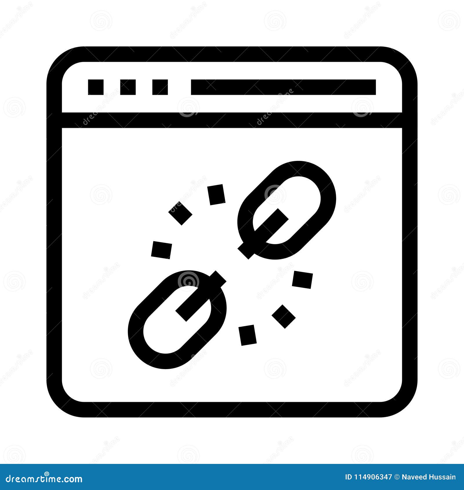 Link Break Vector Line Icon Stock Vector - Illustration of apps, idea ...
