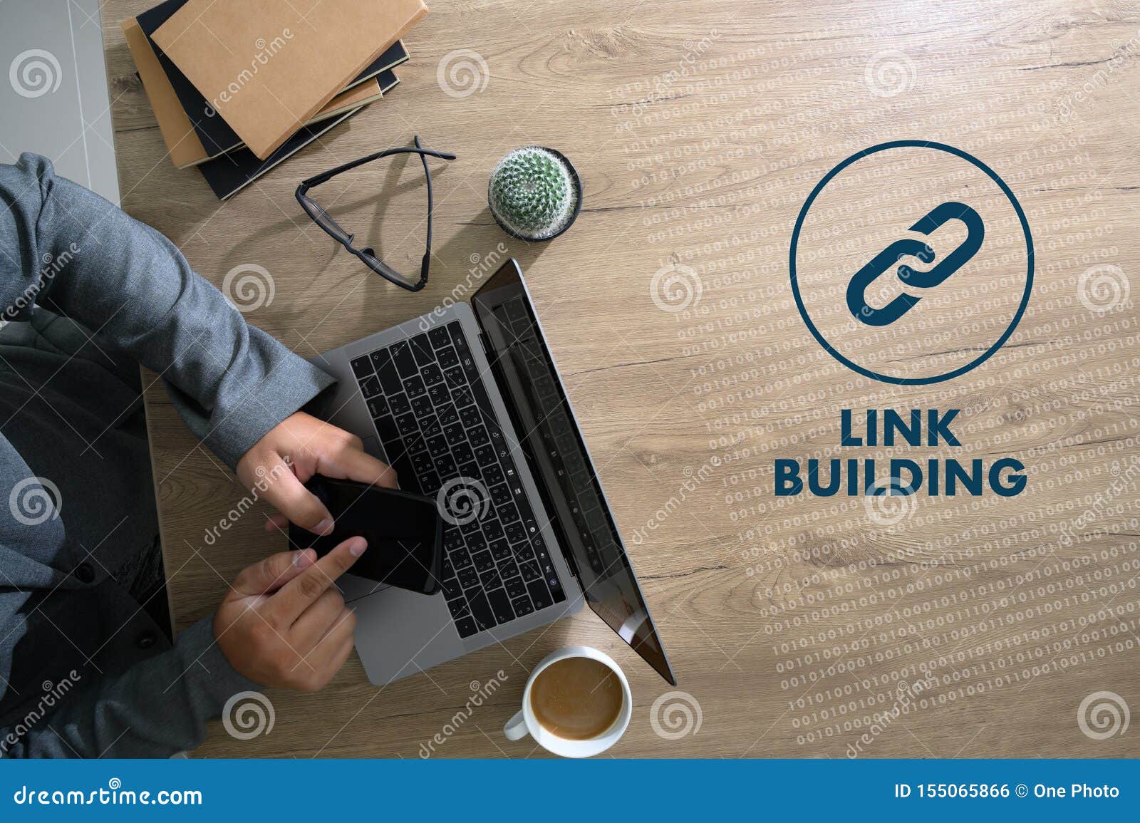 LINK BUILDING Connect Link Communication Contact Network Stock Photo ...
