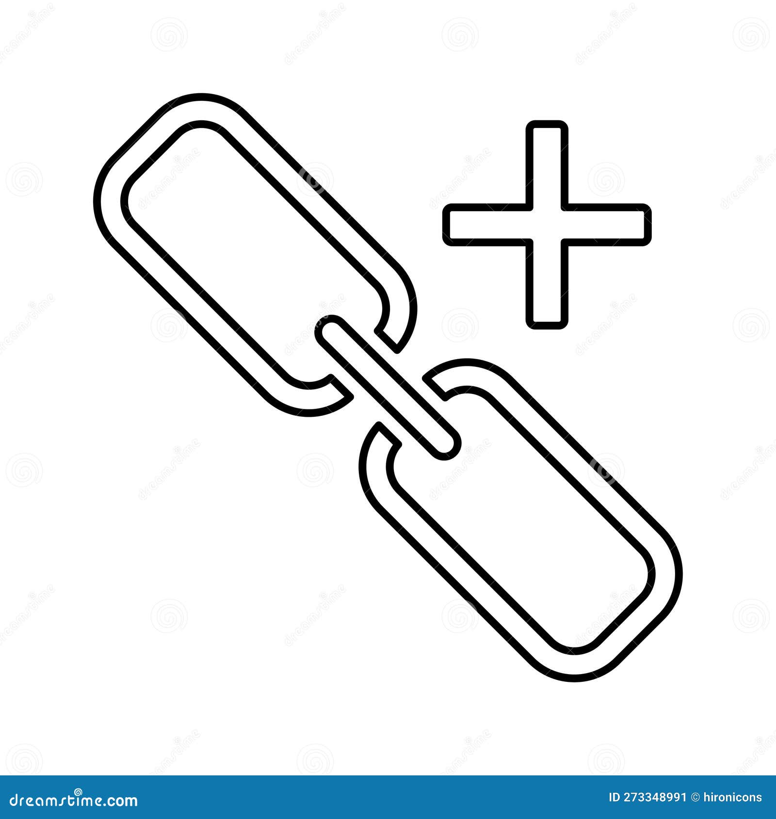 Link Building Icon. Line, Outline Design Stock Illustration ...