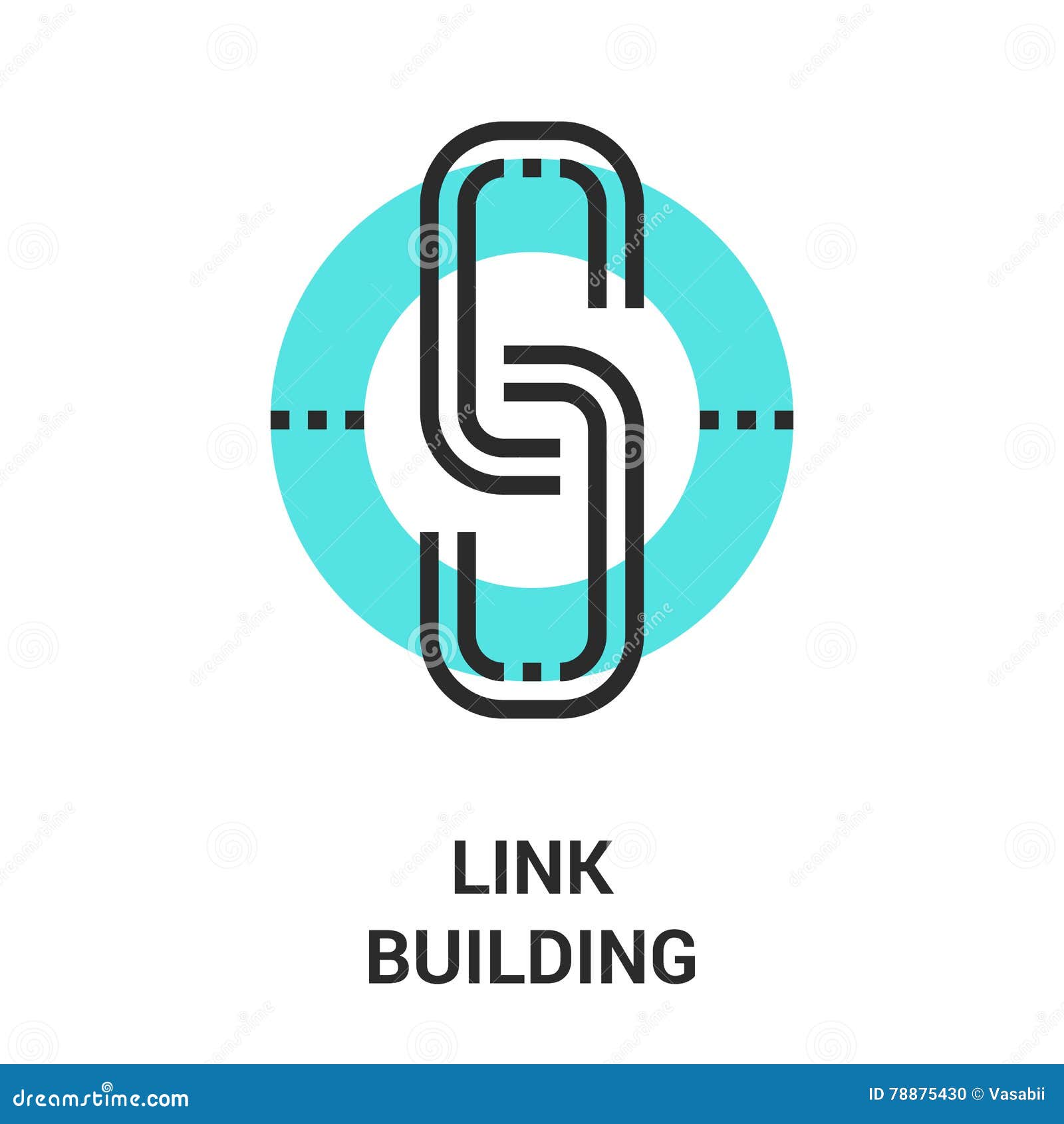 Link building icon stock vector. Illustration of element - 78875430