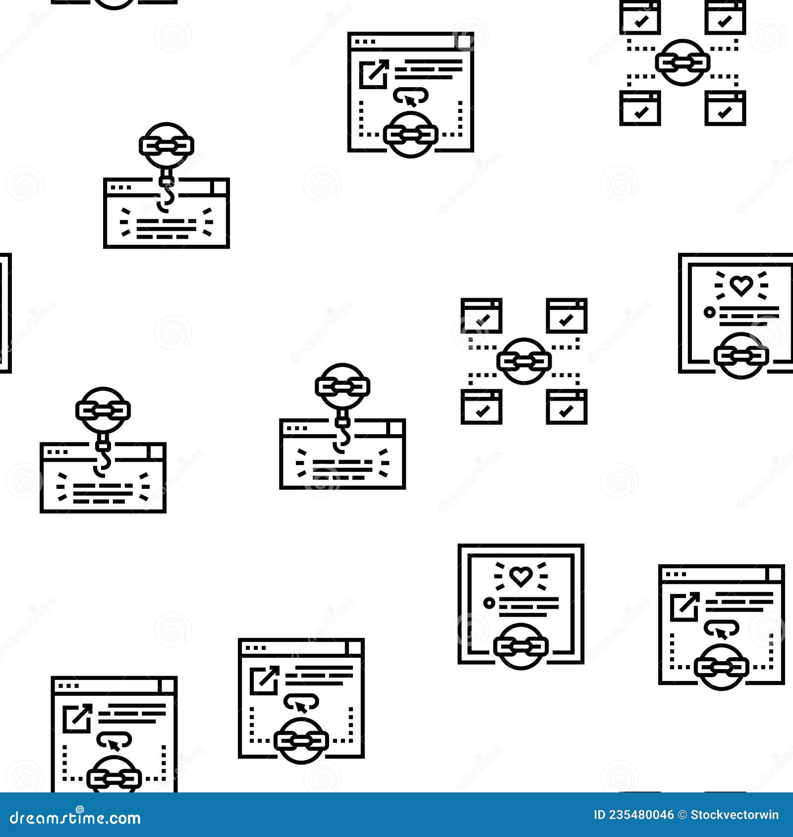 Link Building and Optimization Vector Seamless Pattern Stock Vector ...