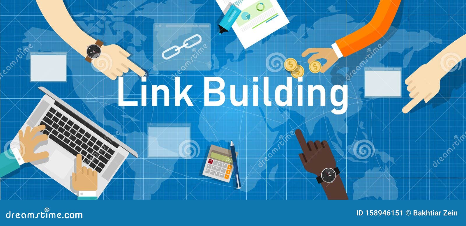 Link Building. Search Engine Optimization Create Back-link between ...